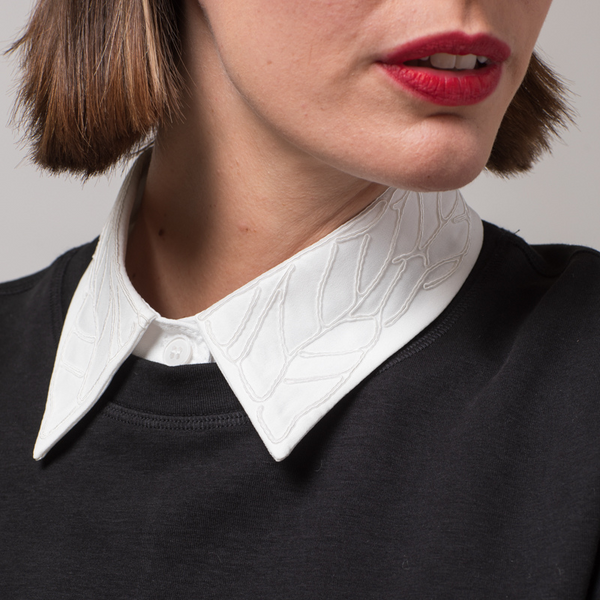 MODERN SHIRT EMBROIDERED COLLAR